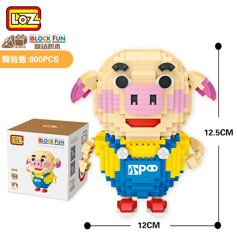 LEGO Loz Nanoblocks Cute Pig Dinosaur Micro Drill Building Blocks A2sm ...