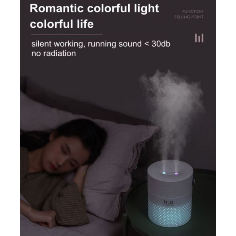 พร้อมส่ง H20 Humidifier(สีขาว) เครื่องพ่นละอองความชื้นแบบพกพา น้ำหนัก ...