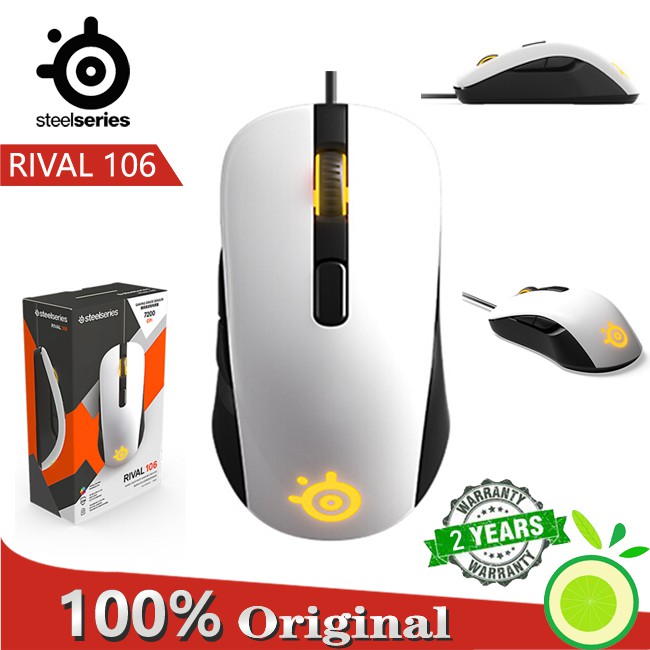 SteelSeries RIVAL106 wired mouse macro mechanical multi-side button ...