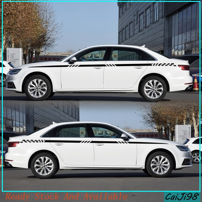 CJ 2pcs Universal Car Sticker Body Side Stripe Hood Sticker Pvc For All ...