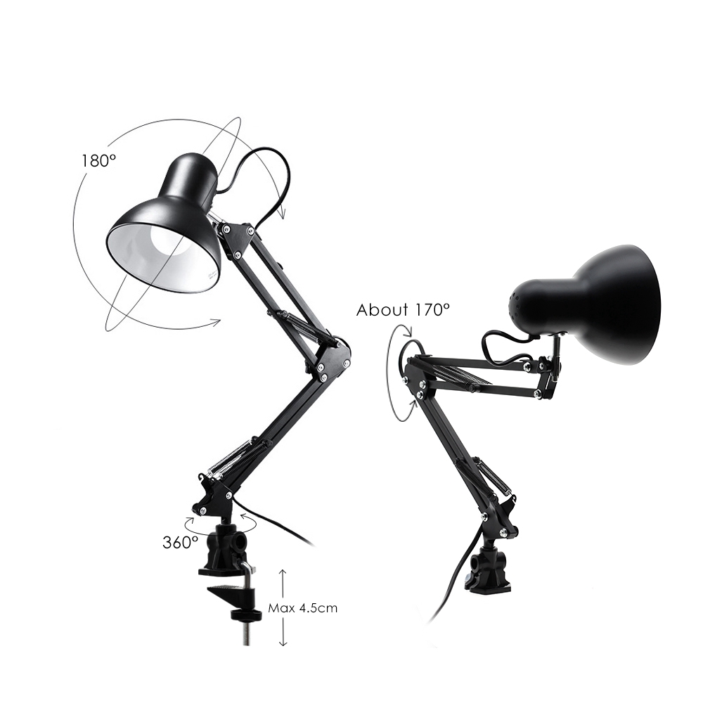 Reading lamp Adjustable Table lamps Flexible E27 Desk Light - hunta.th ...