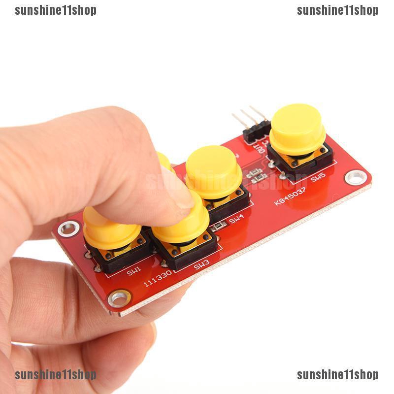 SSH Analog Button for Arduino Keyboard Electronic Blocks Simulate Five Key M - sunshine11shop.th ...