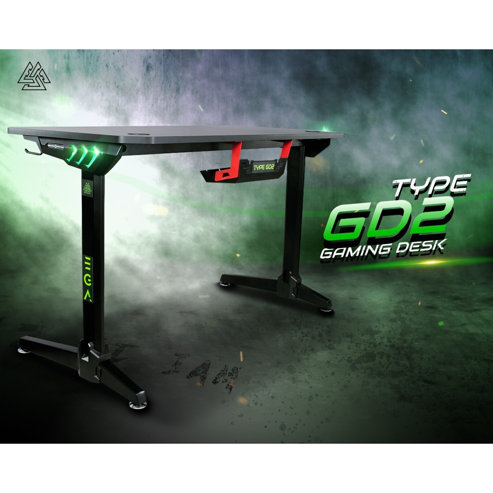 ของแท้สินค้าประกันศูนย์ 2 ปี EGA โต๊ะเกมมิ่ง GAMING DESK TYPE GD2 LED Lighting 5 สี - gms ...