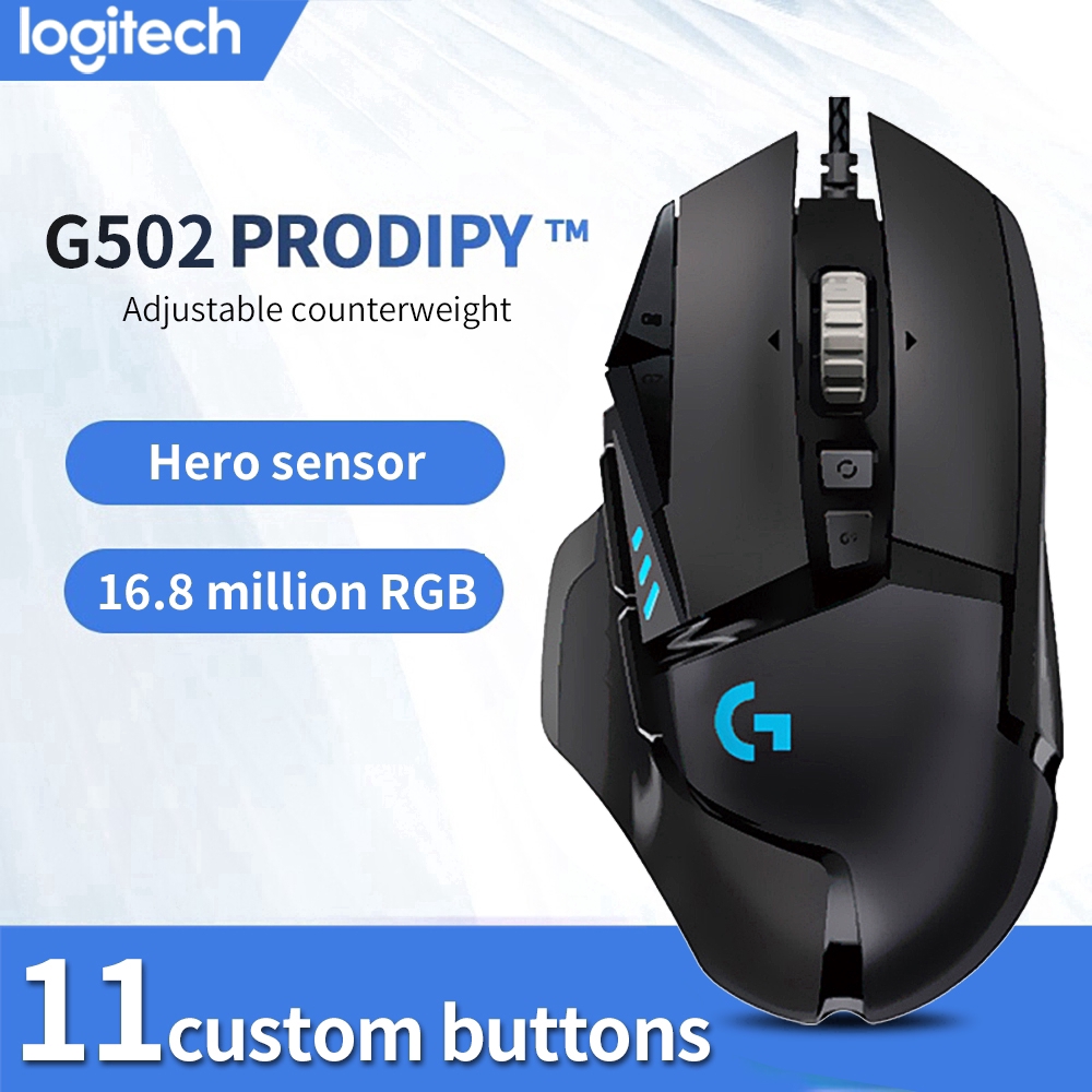 Logitech G502 Hero master เมาส์สำหรับเล่นเกมคอมพิวเตอร์ออกแบบตามหลัก ...