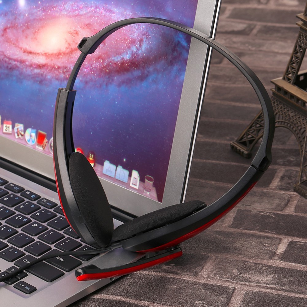 Red/blue universal computer laptop headset ergonomic design gaming ...