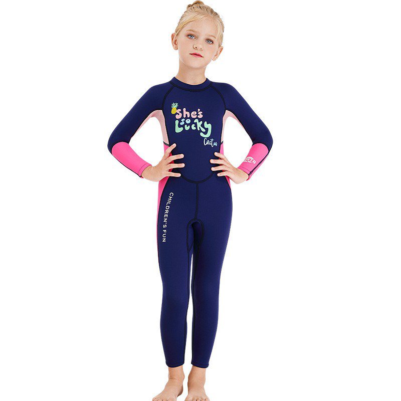 Dive Sail 2.5mm Kids Diving Suit Baby Girls Long-Sleeve Swimming Suits ...