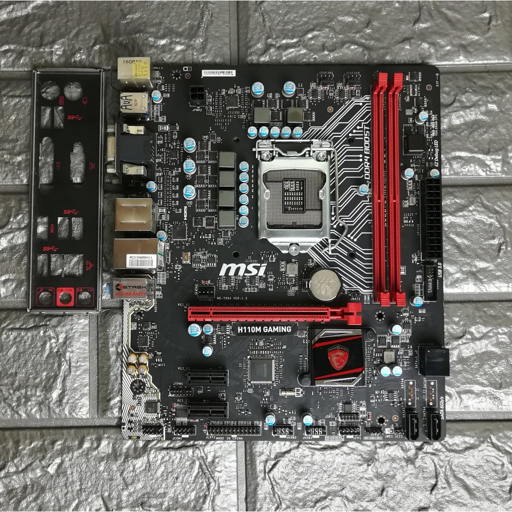 ⚡️เมนบอร์ด MSI H110M GAMING LGA 1151 มีฝาหลัง ฟรี Speakerเมนบอร์ด ...