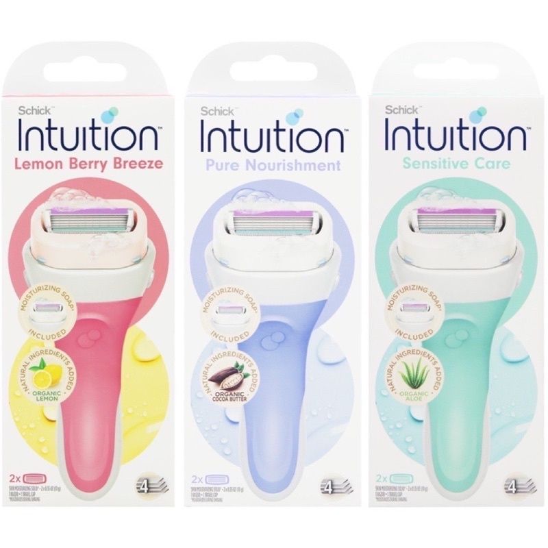 Schick Intuition Razor Club Pack Refill 5ชิ้น 2ชนิด ที่โกนขน ปลายสบู่ ...