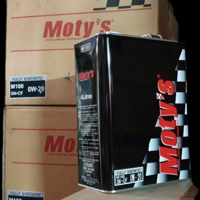 Moty's M100 0W-20 4 ลิตร น้ำมันเครื่องยนต์เบนซิน สังเคราะห์แท้100% ...