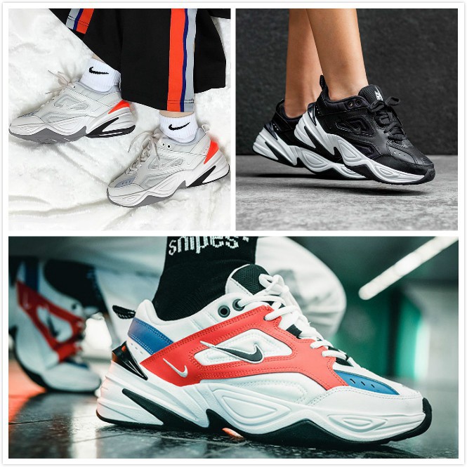 Nike AIR Monarch M2 K tekno รองเท้าผ้าใบสีดำสีเทาไซส์ 36-45 ...