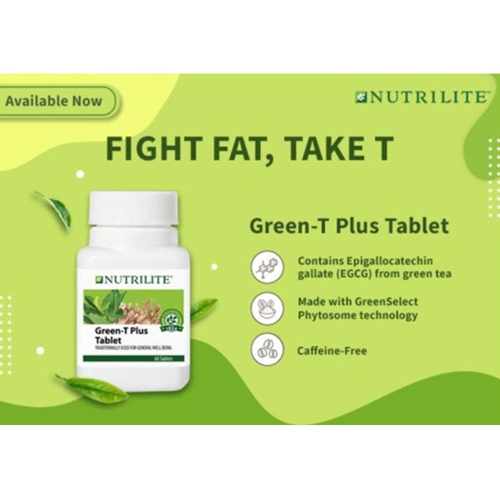 Nutrilite Green-T Plus แอมเวย์ นิวทริไลท์ กรีน-ที พลัส ( 60 เม็ด) ชา ...
