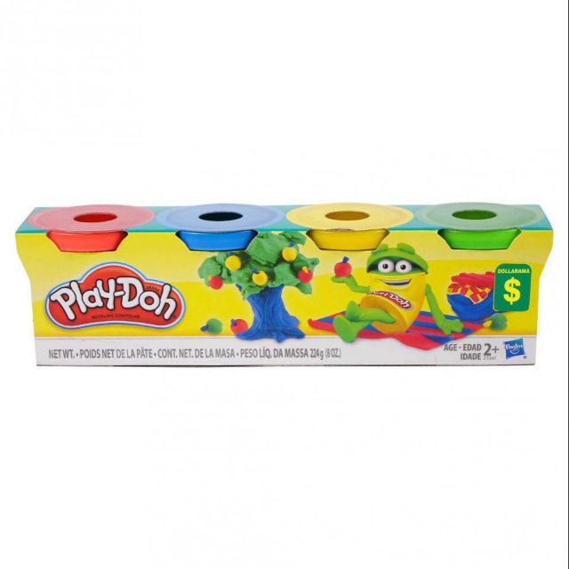 Play-Doh 4PC Modelling Clay Set Red Blue Green Yellow ดินน้ำมัน แป้งโด ...