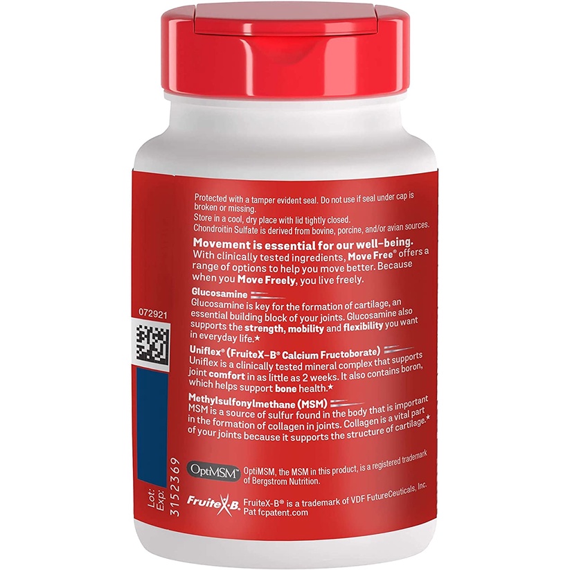 ของแท้ 100 SCHIFF MOVE FREE ADVANCED PLUS MSM WITH GLUCOSAMINE ...