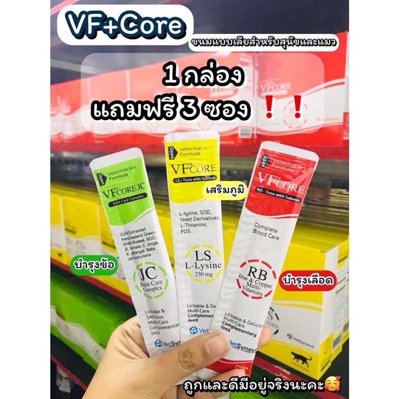 VF core RB LS Lysine ขนมแมวเลีย วีเอฟ พลัส คอร์ อาร์บี แอลเอส ทูน่าแซลมอน ไลซีน บำรุงเลือด แบ่ง ...