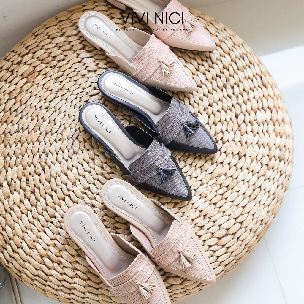 Vivi Nici - Lydia Mules รองเท้าแตะ ส้นหนา 3 ซม. สําหรับผู้หญิง ...