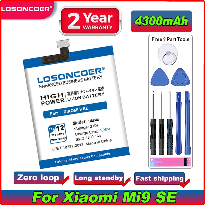 LOSONCOER 4300mAh BM3M Battery For Xiaomi Mi 9 Se Mi9 SE Mobile Phone ...