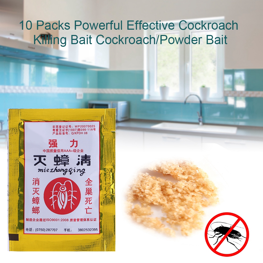 Killing 10 Effective Pest Cockroach Bait CockroachPowder Packs Bait ...