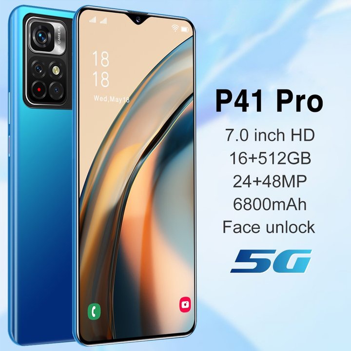 โทรศัพท์มือถือ P41 Pro 16GB+512GB โทรศัพท์มือถือราคาถูก 7.0นิ้วHD ...