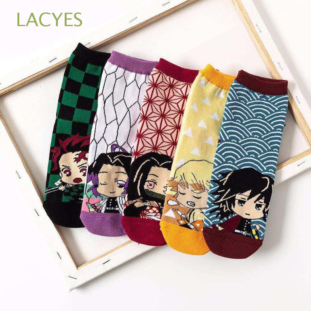 LACYES 5Pairs/set Cosplay Sock Kimetsu no Yaiba Japanese style Demon ...