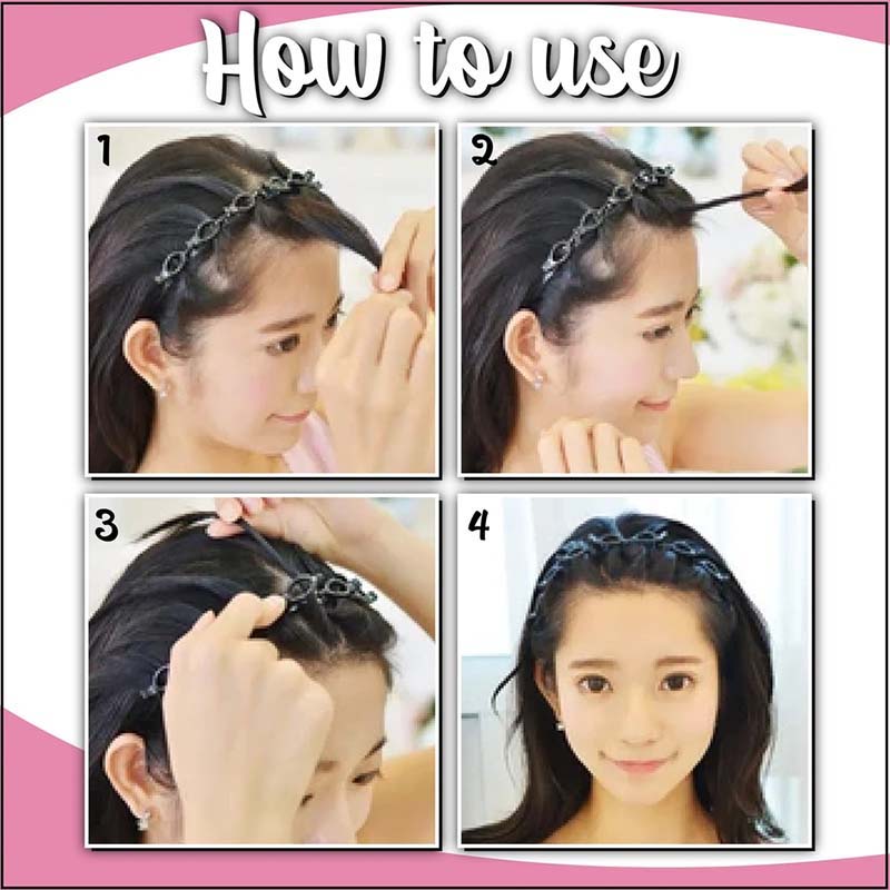 Fantastic789 Braided Hair Clip Burst Pin Hairdo Bring Hair Hoop Multi ...