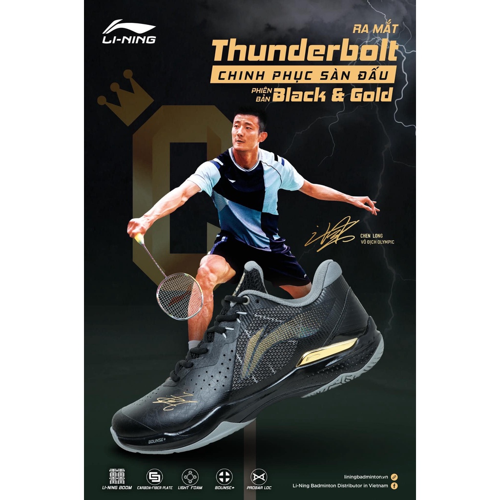 Li-Ning Thunder Chenlong BOLT AYAS034-1 - mammothbadminton - ThaiPick