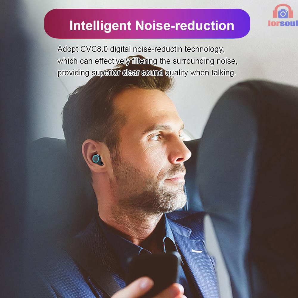 G02 Tws - Wireless Bt 5 . 0 หูฟังสเตอริโอแบบ In - Ear Ipx 6 กันน้ํา ...