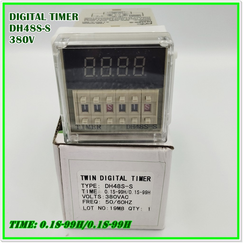 TYPEDH48S-S DIGITAL TIMER TWIN ทวินไทเมอร์ DIN48x48MM. TIME RANGE 0.1S ...