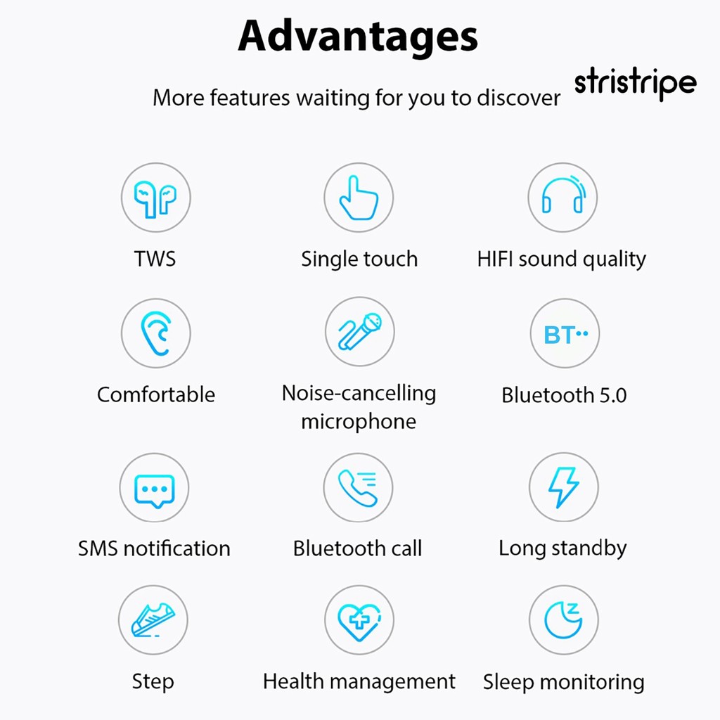 Str G36 2 In 1 นาฬิกาข้อมือ Smart Watch เชื่อมต่อบลูทูธ 5 . 0 วัดอัตรา ...
