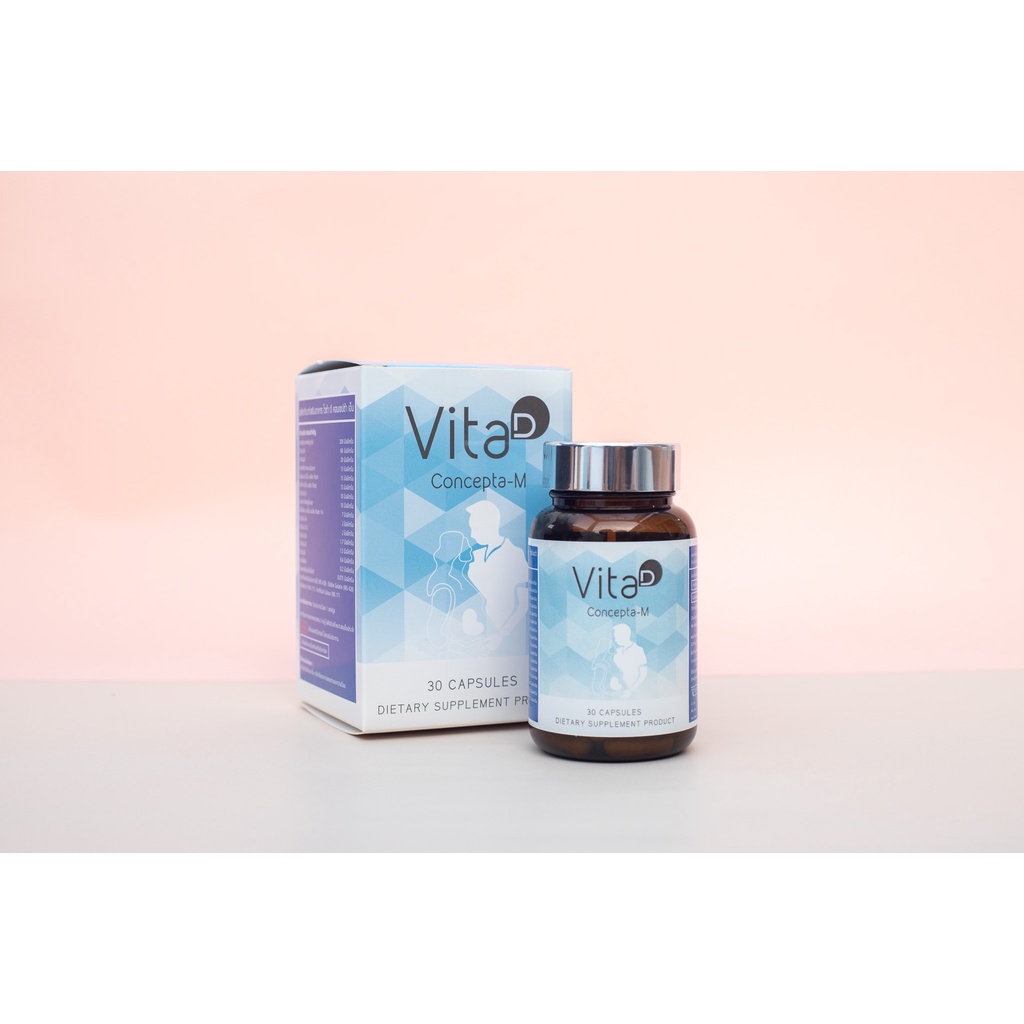 Vita-D Concepta ไวต้าดี คอนเซปต้า วิตามินหญิง ชาย บำรุงเตรียมตั้งครรภ์ ...