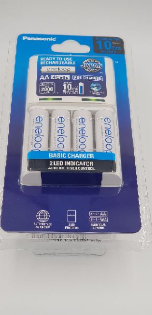 Panasonic Eneloop Charger แท่นชาร์จถ่านชาร์จaa 4ก้อน รุ่นk Kj18mcc40t