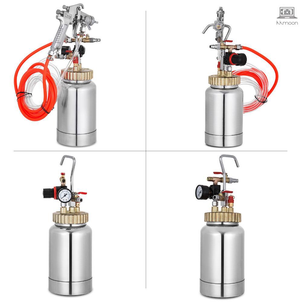 2L Pressure Pot Tank with Air Spray Gun and Regulator for Natural Stone ...
