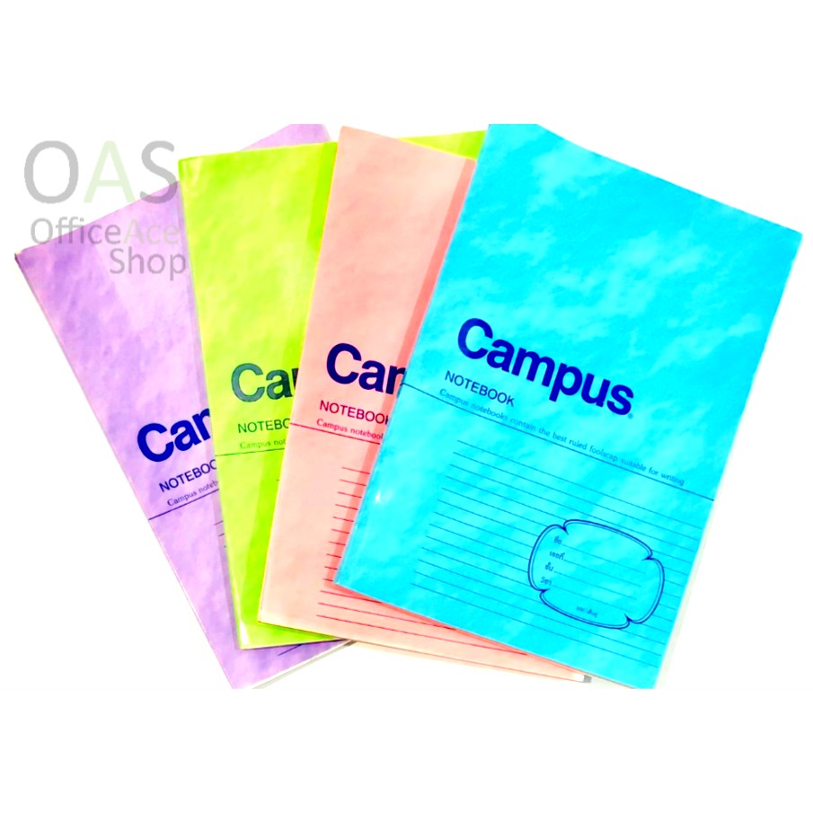 CAMPUS Notebook สมุดเส้นคู่ จำนวน 1 เล่ม (คละสี) | Shopee Thailand