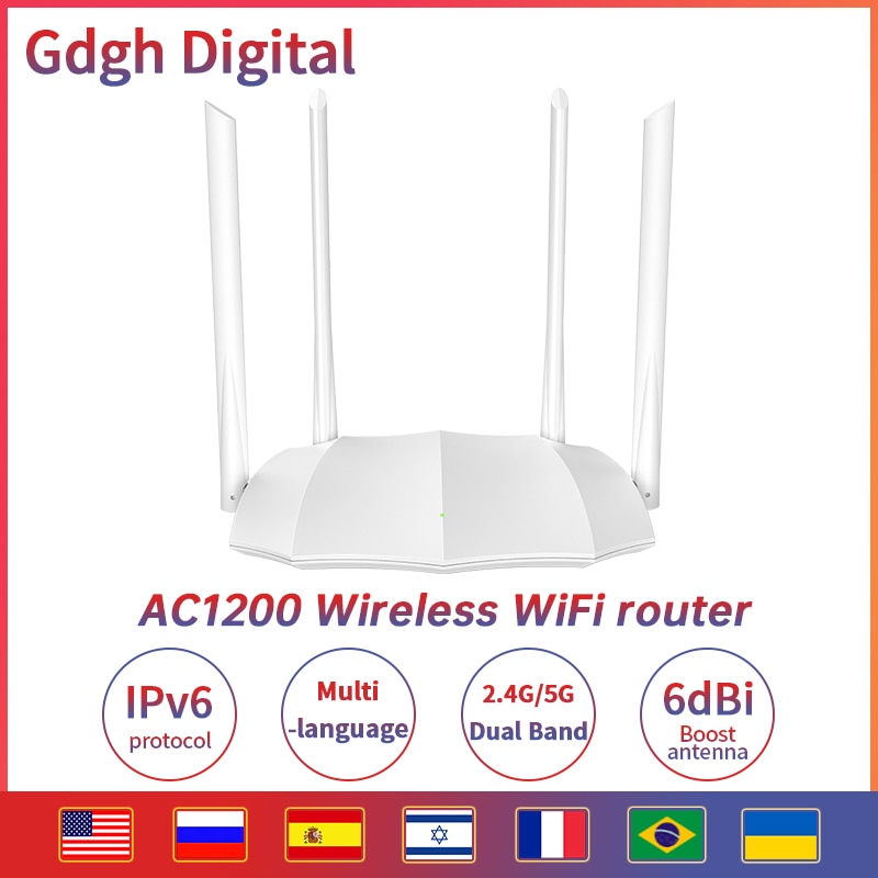 GLAC5s AC1200 Wireless WiFi Router High Gain Antenna Home Coverage Dual ...