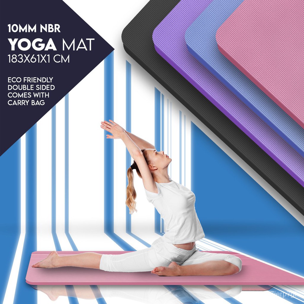 VIGOR FITNESS NBR Yoga Mat (10mm) Free Strap b6LC - bl7jerp7gf - ThaiPick