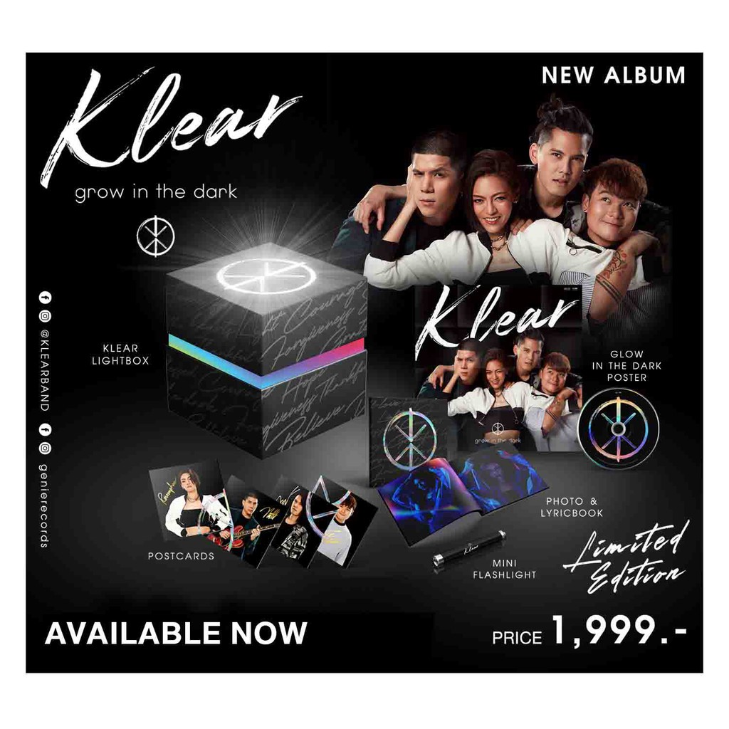 GMM GRAMMY BOXSET KLEAR Album Grow in the Dark - gmmmusicstore - ThaiPick