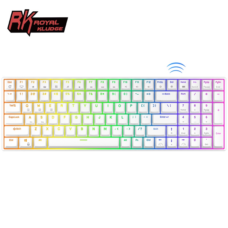 RK100 RK860 Royal Kludge Bluetooth 2.4G RGB Hotswappable Mechanical ...