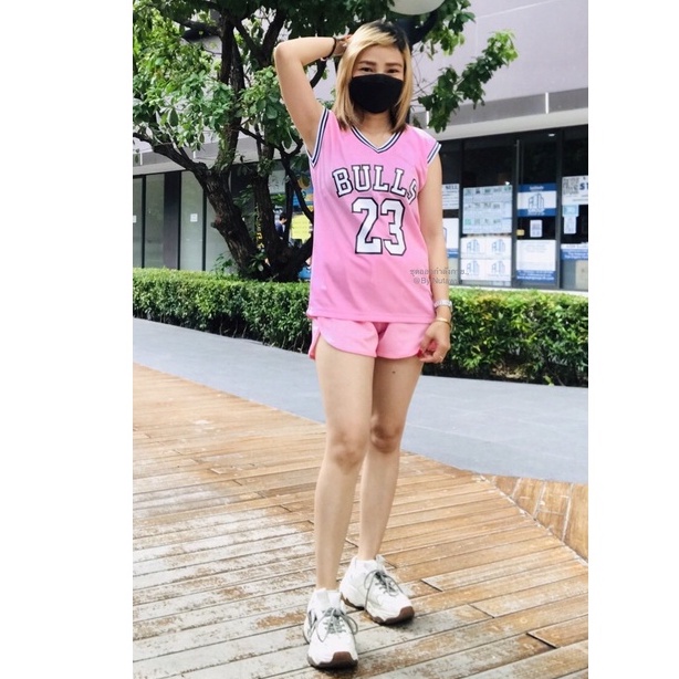 เสื้อบาส ชายหญิง ฟรีไซส์ SMLXL ใส่ได้ ทรงโอเว่อร์ไซส์ตัวใหญ่ (รอบอกยืดได้ถึง 36-42 ยาว 29 ...