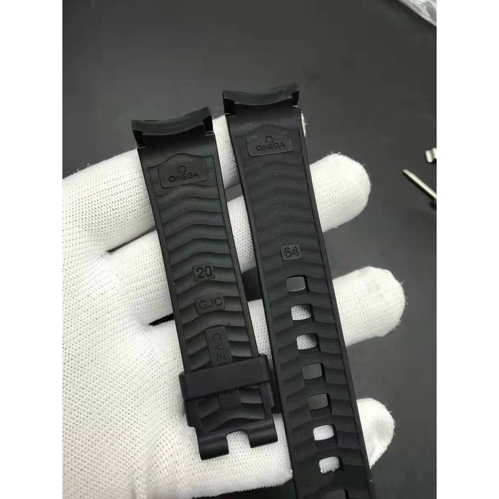 VS factory omega Seamaster 300 Curved End Fluorous Rubber silicone ...