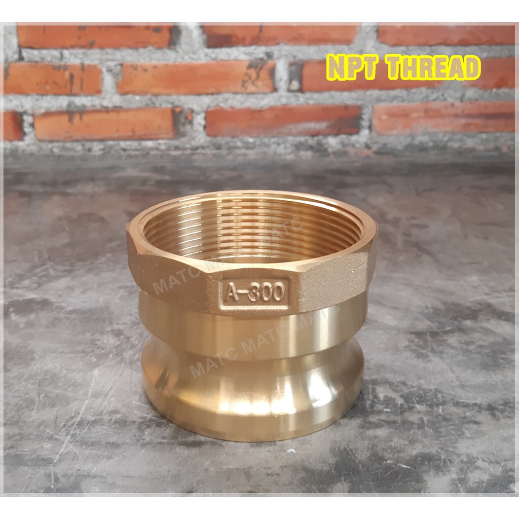 Brass Camlock Part A - 3" NPT ข้อต่อสวมเร็วทองเหลือง | Shopee Thailand