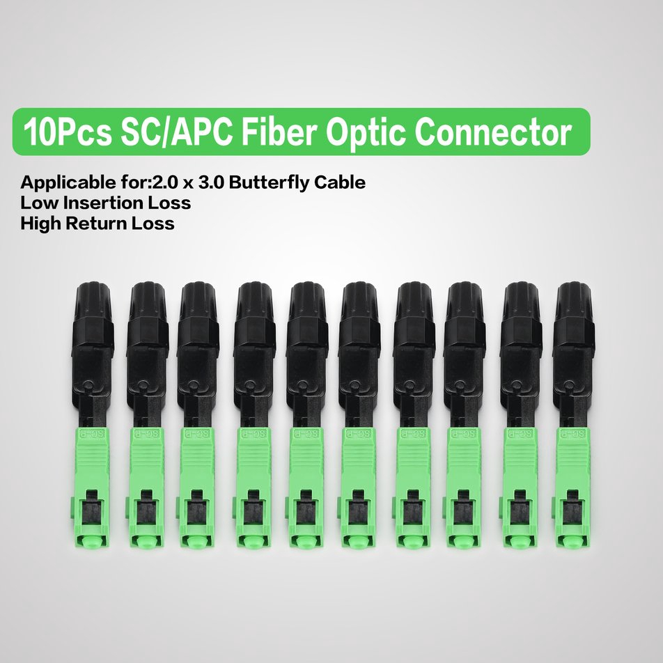 SC/APC 10Pcs/Lot FTTH Embedded Fast Quick Assembly Optical Fiber ...