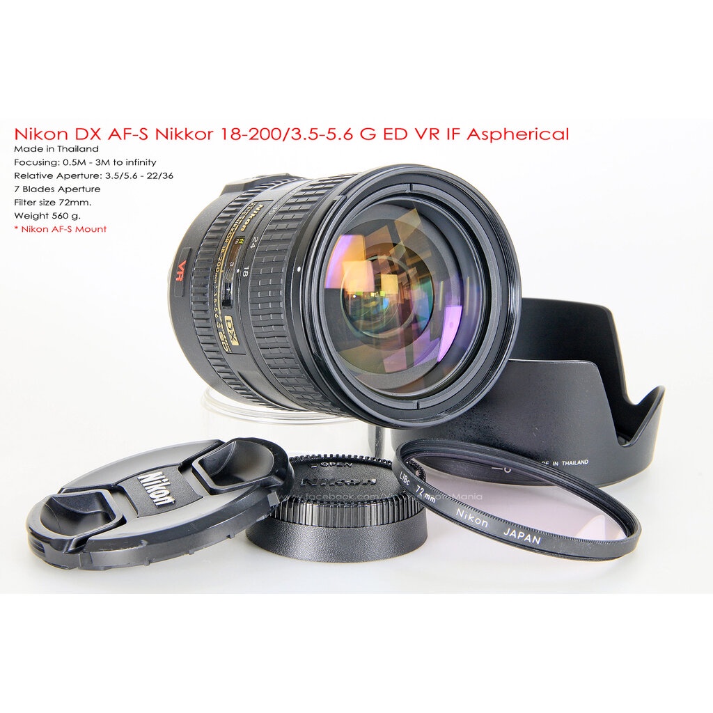 Nikon DX AF-S 18-2003.5-5.6 G ED VR IF Nikon AF-S Mount ...