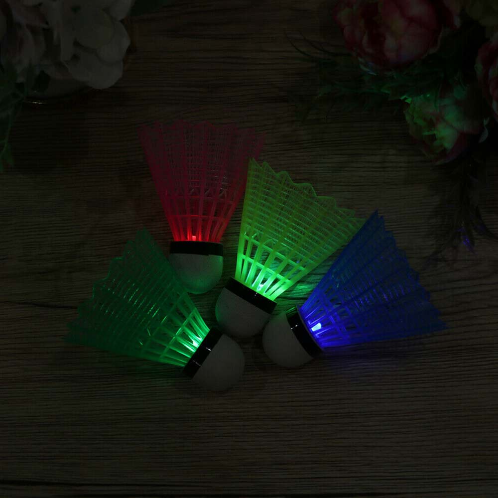 4pcs Luminous Badminton With Light Luminous LED Night Fluorescent ...