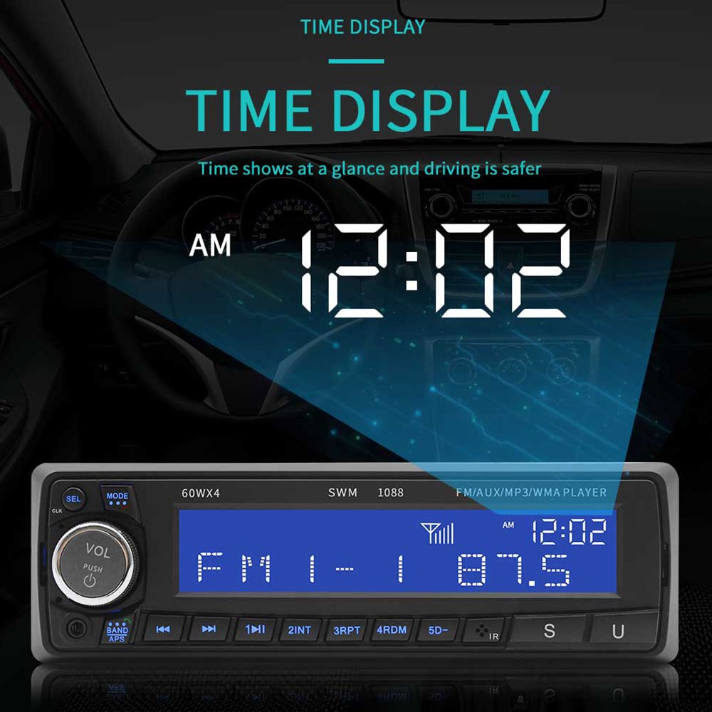 MP3 Player Car Player Radio Stereo 1dincarradio USB/AUX Bluetooth ...