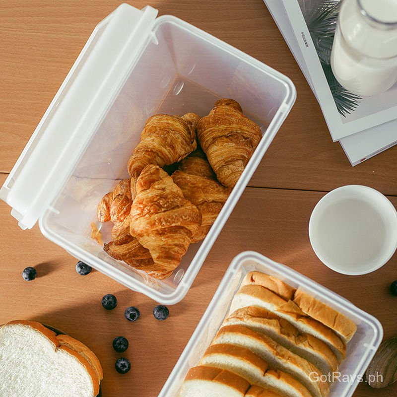 Japan Imported Bread Box Storage Box Kitchen Plastic Flour Bucket Toast ...