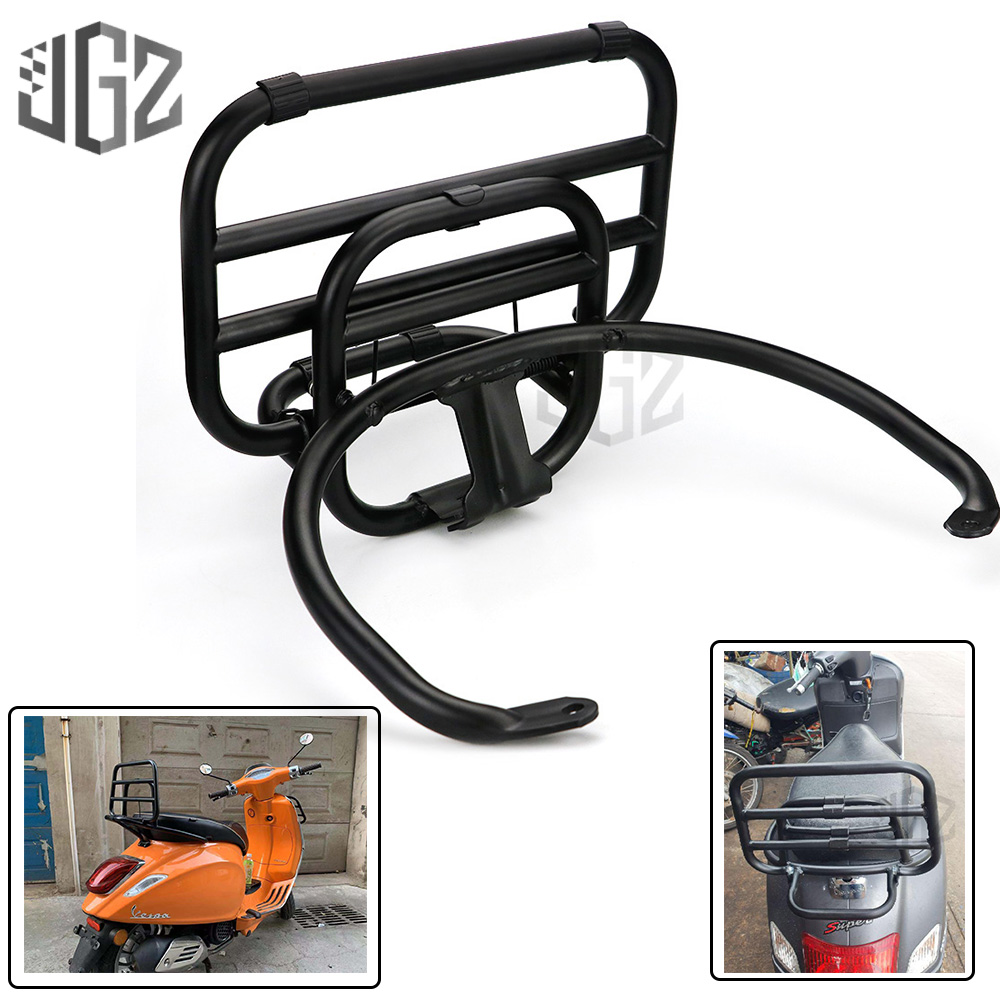 GTS Motorcycle Rear Luggage Pack Rack Plated Bracket Holder Folding ...