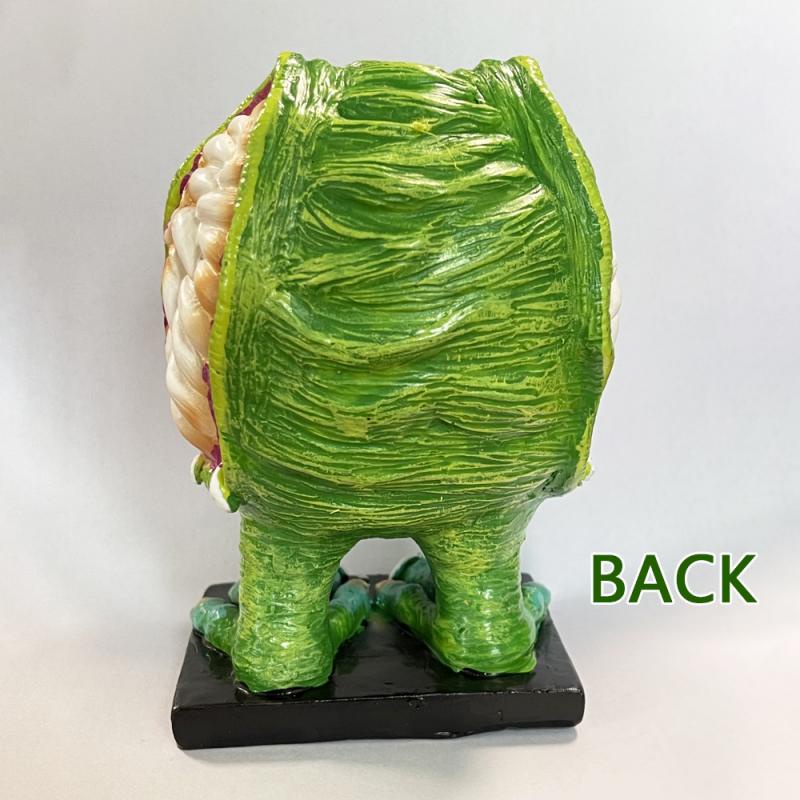 เครื่องประดับ：Angry Big Mouth Monster Statue Halloween arty Resin Craft ...