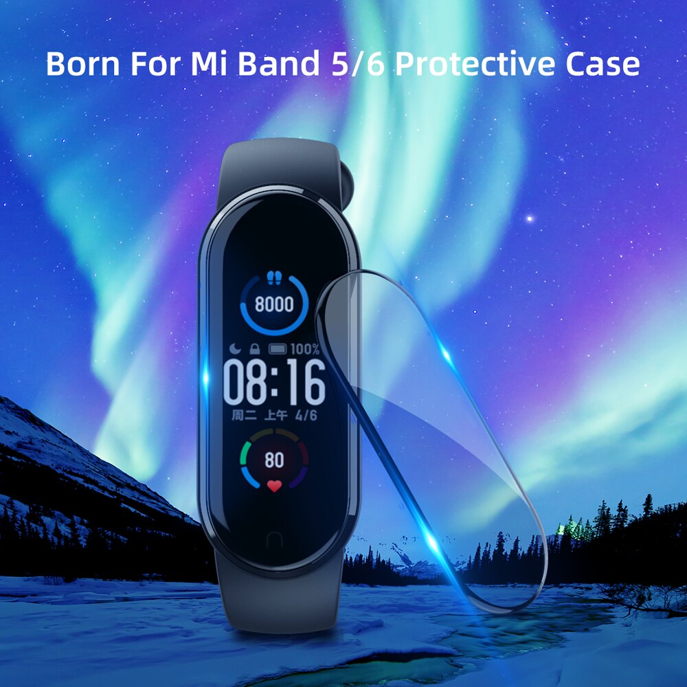 ฟิล์มป้องกันรอยหน้าจอ 3d สําหรับ Xiaomi Mi Band 6 5 4 Film Band6 ...