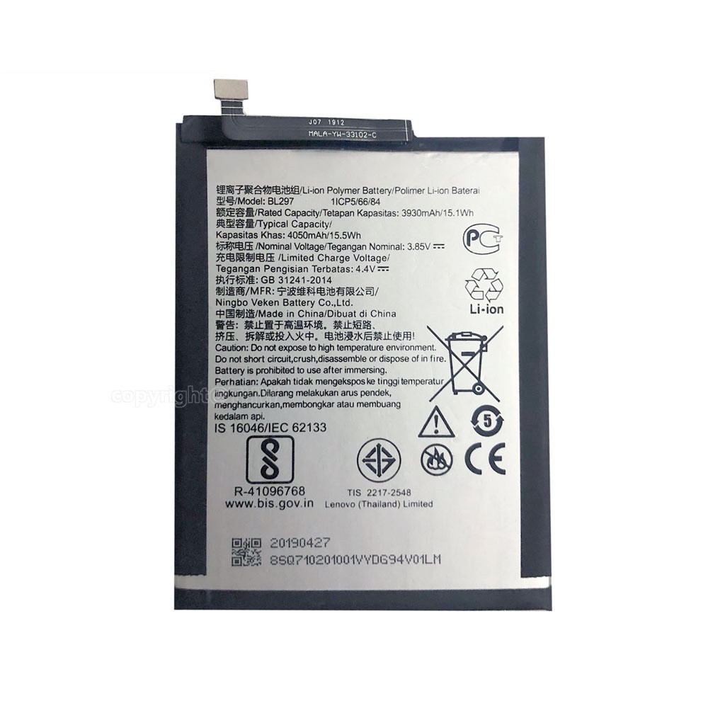 100 Genuine BL297 Phone Battery For Lenovo K5 Pro L38111 L38041 Z6 Lite ...
