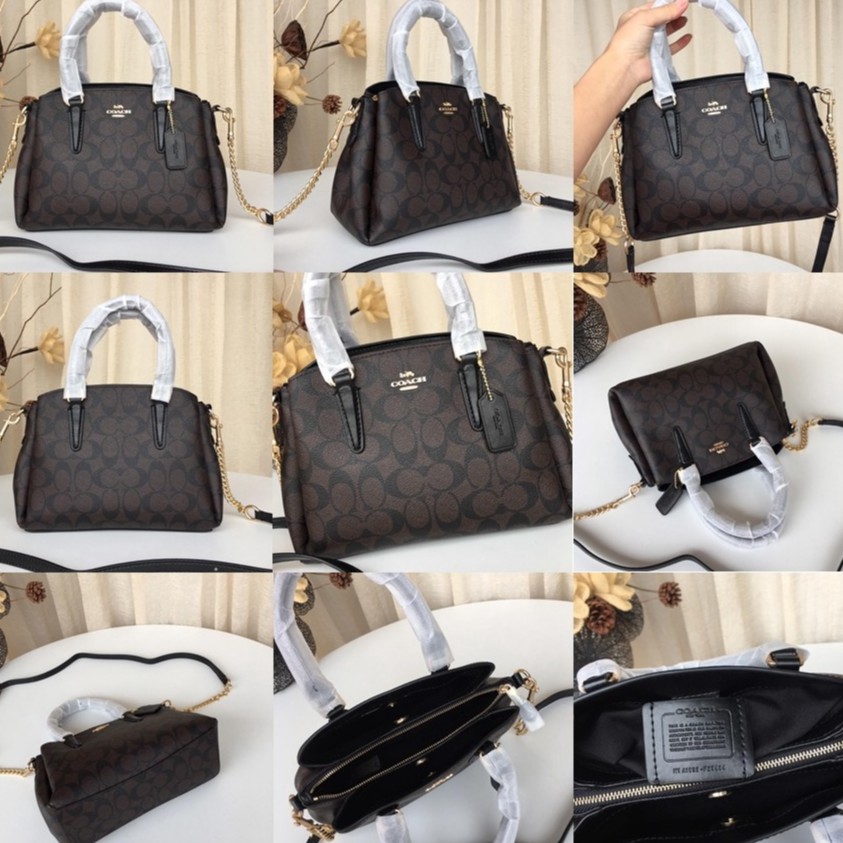 HOTกระเป๋าถือ Coach F29683 PVC Shoulder with Leather Crossbody Bag ...