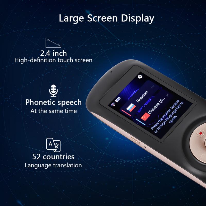 Portable Smart Voice Two Way Translator 2.4 inches Screen 40 ...